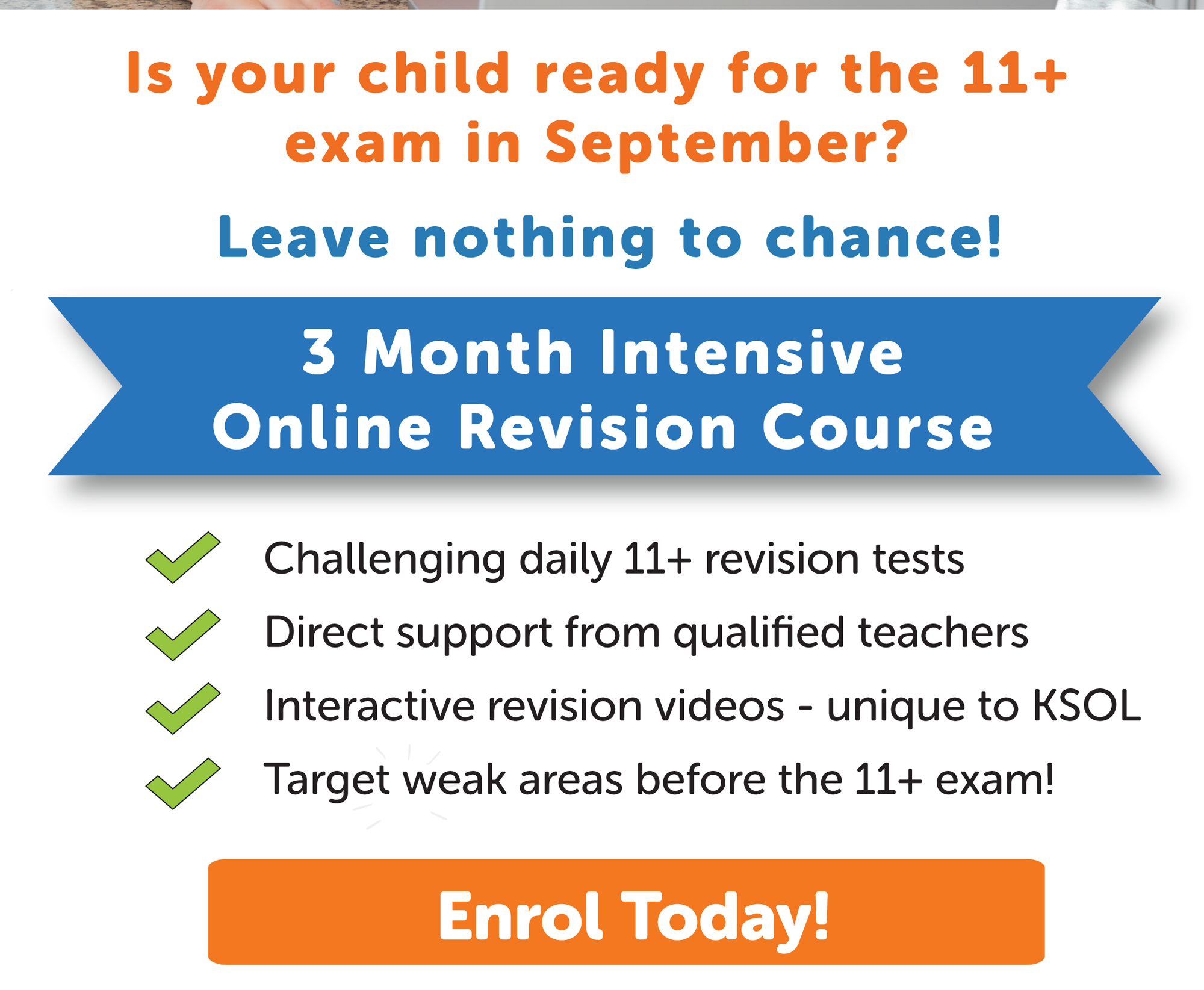 KSOL 11 Plus Tuition - Helping your child pass the 11 plus exam